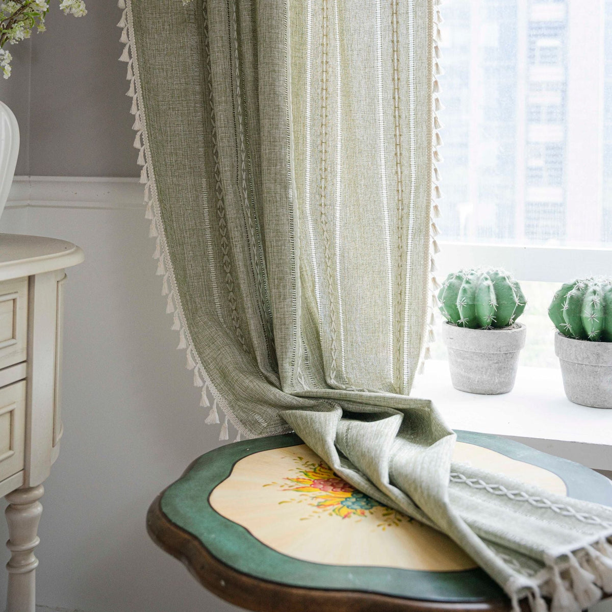 Allora Crochet Panel Curtain – Delicors