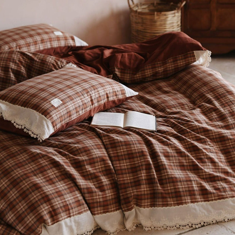 Tartan Rust Bedding – Delicors